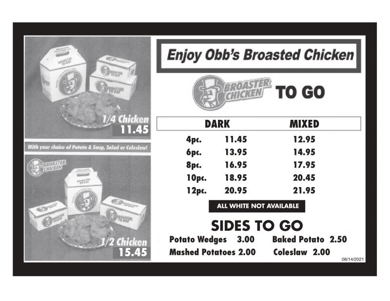 Obb's Sports Bar & Grill :: Broasted Chicken